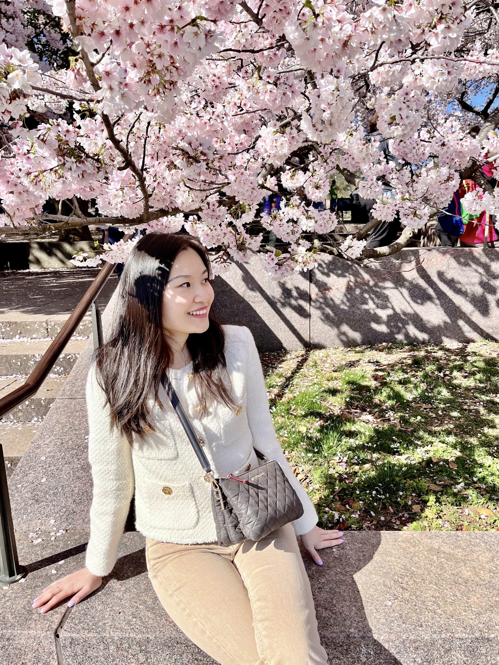 Parisian Outfit for Spring: Textured Tweed Jacket + Polished Flats ...